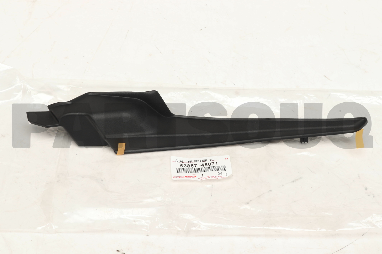 5386748071 Genuine Toyota SEAL, FRONT FENDER TO COWL SIDE, LH 53867 ...
