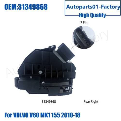 31349868 Rear Right Side Door Lock Actuator for Volvo V60 S60 2010-2018 ...