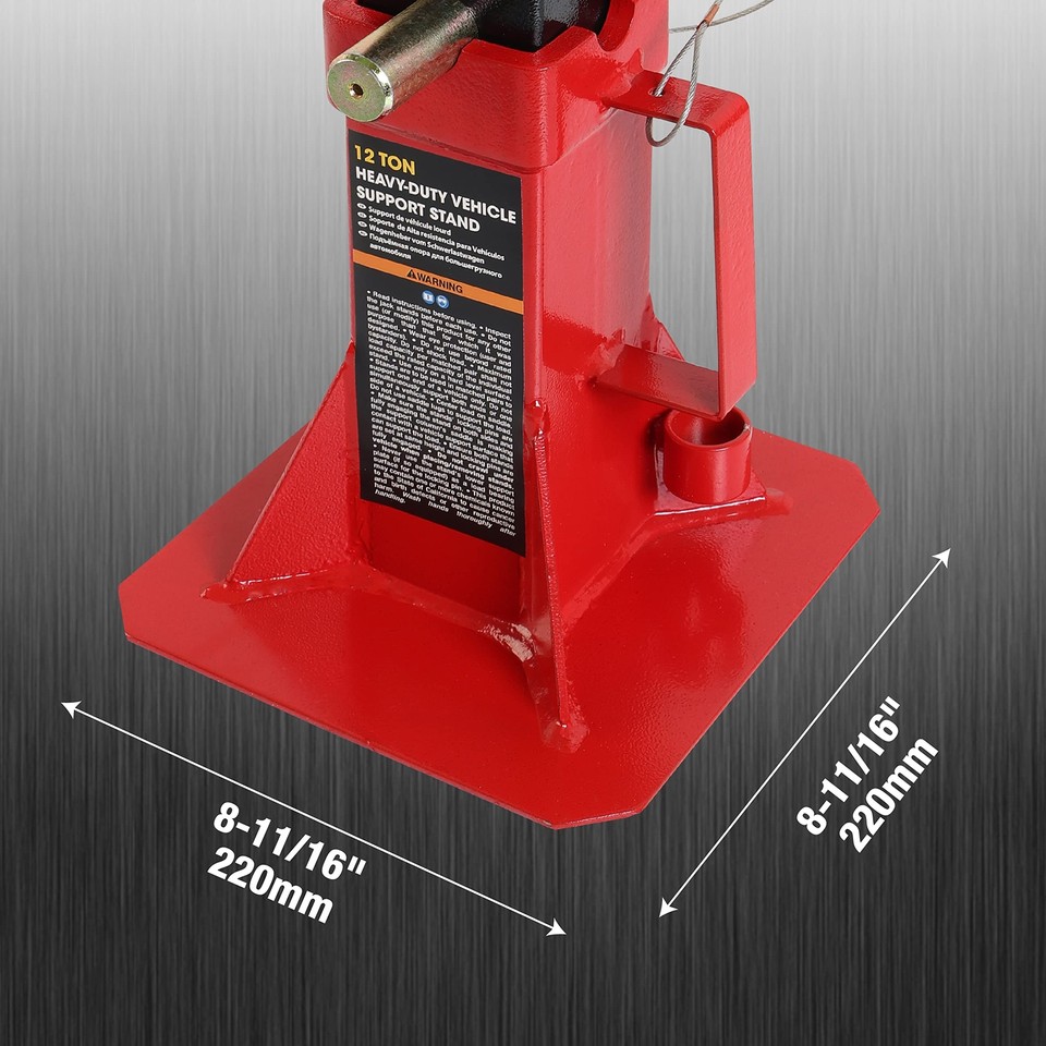 Torin ATZ120005B Heavy Duty Pin Style Adjustable Height Jack Stands, 12 ...