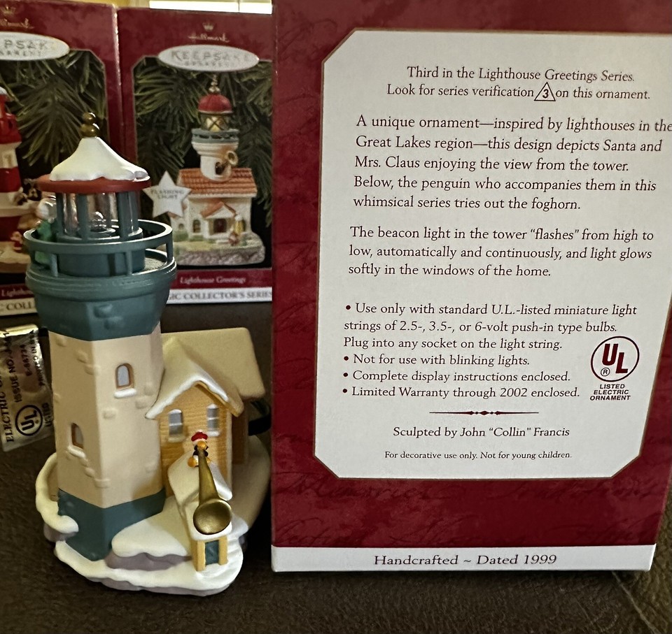 Hallmark Keepsake Ornaments (13) Lighthouse Magic Collectors Series ...