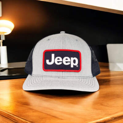 Hat - Jeep Patch Hat - Heather Grey/Navy | eBay