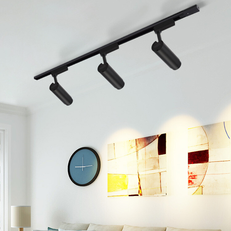 LED COB Ceiling Light Fixture Zoom Track Rail Picture Lamp Adjustable ...