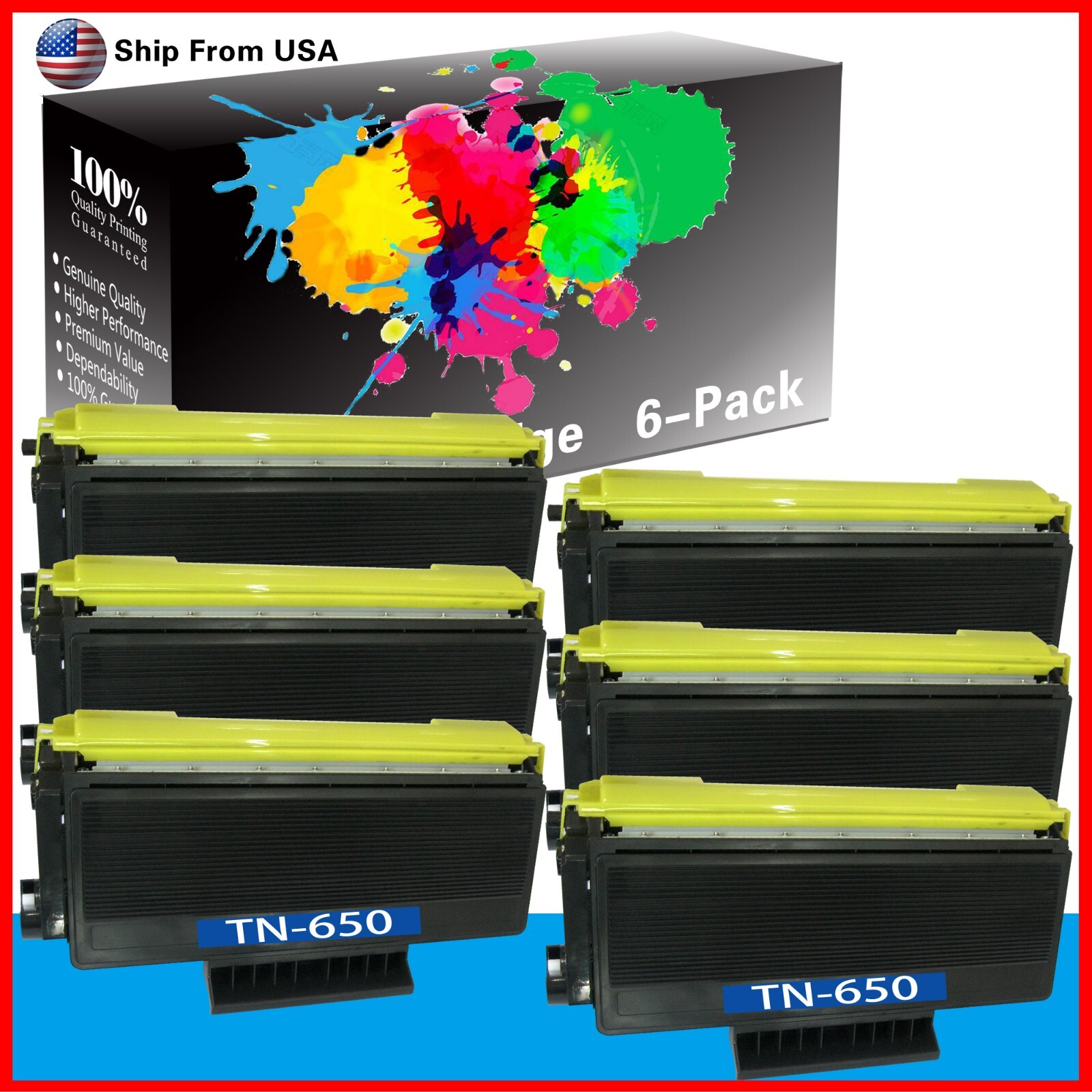 6PK TN650 Toner Cartridge For HL5240 5250DN 5250DNT 8860DN Printer | eBay