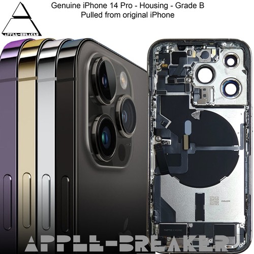 Genuine Apple iPhone 14 Pro Rear Back Chassis Housing With Parts Grade ...