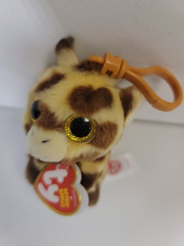 Ty Beanie Babies Key Clip Peaches The Giraffe 4" 10cm New MWMT rare ...