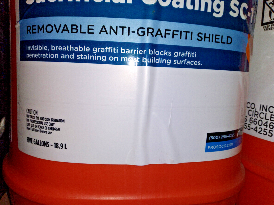 Prosoco Sacrificial Coating SC-1, Removable Anti-Graffiti Shield, 5 ...