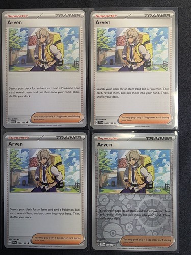 Arven Scarlet & Violet Base Set Common Card 166/198 4-Pack Pokemon TCG ...