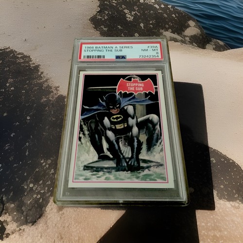 1966 Topps Batman Red Bat A Series Card # 39 - STOPPING THE SUB - PSA 8 ...
