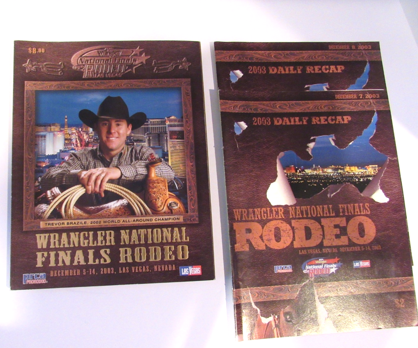 2003 National Finals Rodeo Program - NFR PRCA - Plus 2 Day Sheets Dec ...