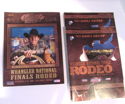 2003 National Finals Rodeo Program - NFR PRCA - Plus 2 Day Sheets Dec ...