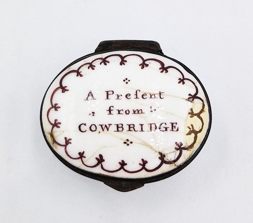 GEORGIAN BILSTON ENAMEL PATCH BOX c1800 A PRESENT FROM COWBRIDGE | eBay