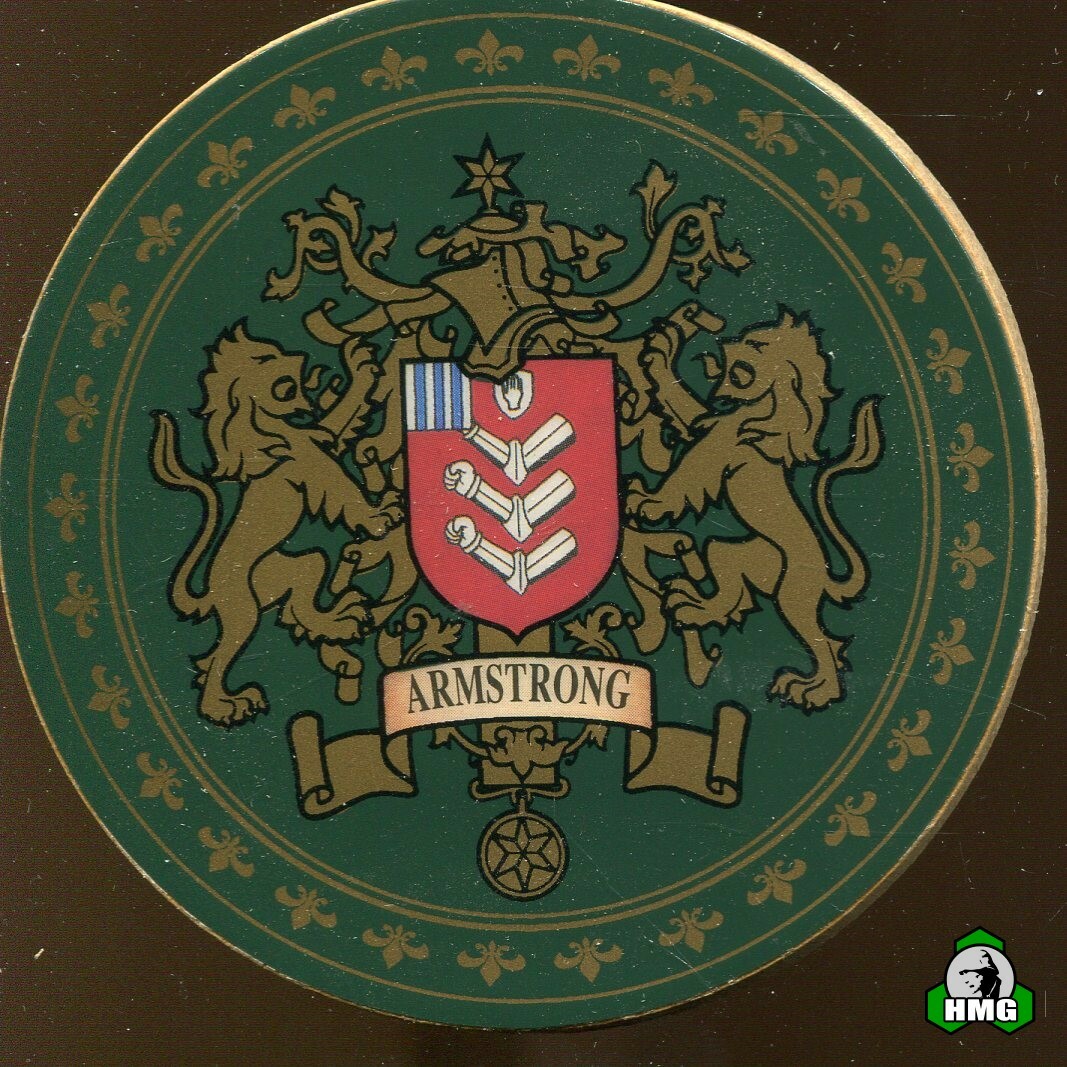English Heraldic Coaster: Armstrong (Green) | eBay