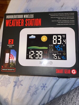 Smart Gear Indoor Outdoor Wireless Weather Station STG-5939-KB Brand ...