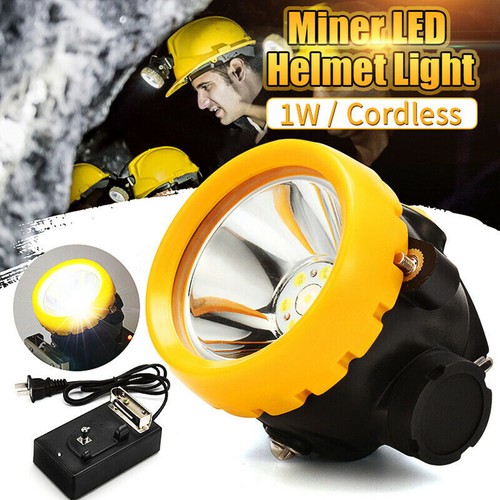 4500LUX Cordless Miners LED Head Helmet Light Safety Cap Lamp Torch ...
