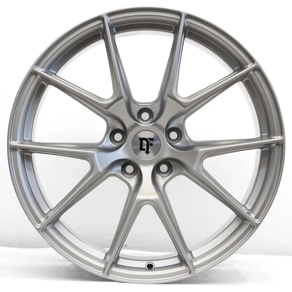 19 inch 19x10 & 19x11 Mustang Wheels Silver Downforce 5x4.5 5x114.3 ...