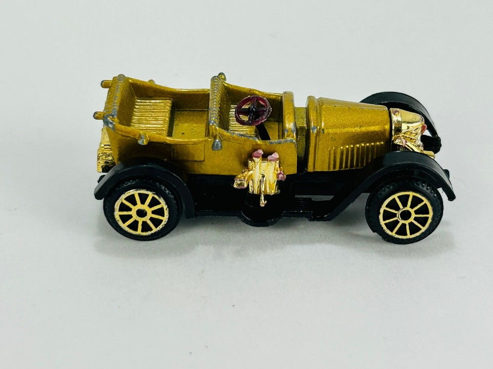 Vintage Plastic Toy Prince Henry 1914 Gold Car. No. 308 Hong Kong 1:64 ...