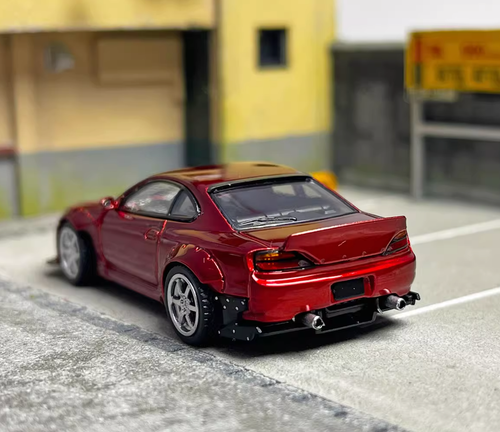 SW 1:64 Red JDM S15 Slivia Widebody Racing Sports Model Toy Diecast ...