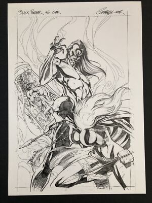 Black Panther 6 Pencils COVER Pinup -Marvel Comic Book Poster Print ...