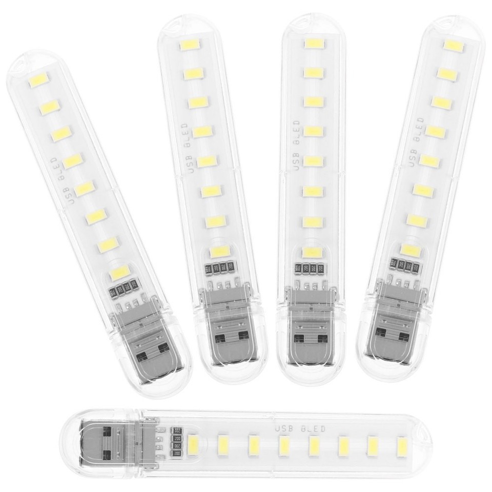 5 Pcs 5V USB LED Strip Light Luci Notturne Luce Campeggio Da Alimentate ...