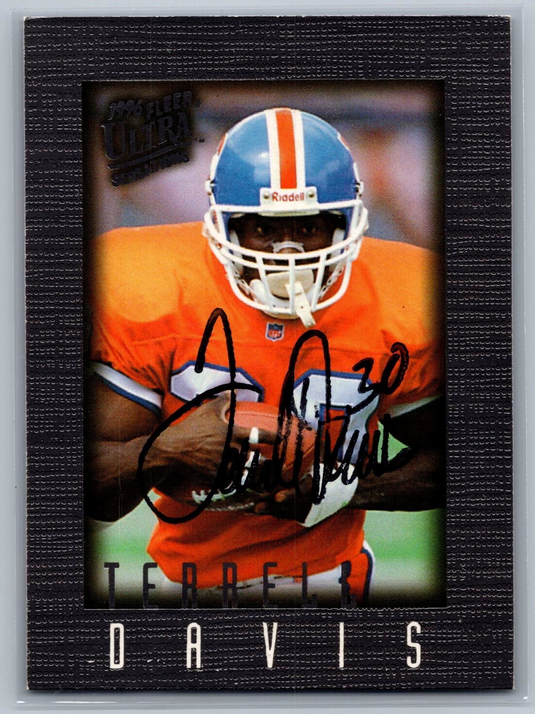 1996 Fleer Ultra Sensations - #30 Terrell Davis Autograph - HOF NM ...
