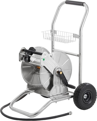 Giraffe Tools Stainless Steel Garden Hose Reel Cart Heavy Duty Capacity ...