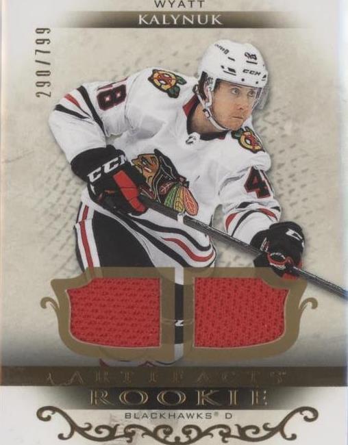 2021-22 Upper Deck Artifacts - Rookies Wyatt Kalynuk #172 Gold Material ...