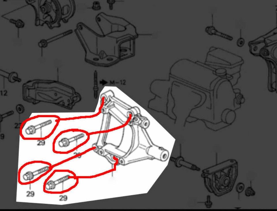 OEM B-Series A/C Bracket to Block Bolts 4pcs/set | eBay