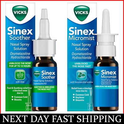 VICKS SINEX SOOTHER 15 ML NASAL SPRAY SOLUTION, Blocked Nose Relief UK ...