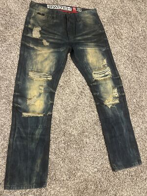 men’s switch jeans size 34 ripped destroyed distressed | eBay