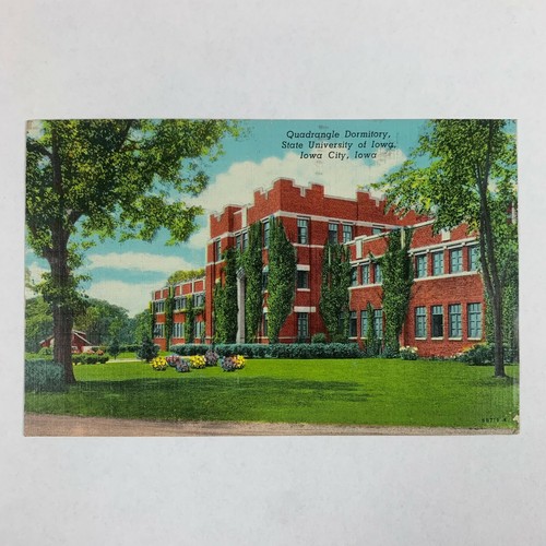 Postcard Iowa City IA State University Cyclone Quadrangle Dormitory ...