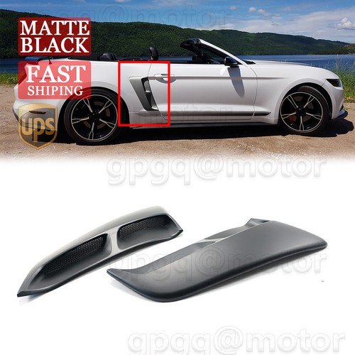 For Ford Mustang 2015-2023 Matte Black Rear Fender Side Panel Scoops ...