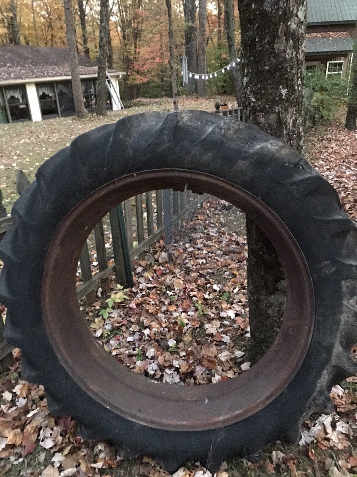 Firestone Champion Ground Grip Tire 12.4x 38 / 11-38 Tractor Tire Rim ...