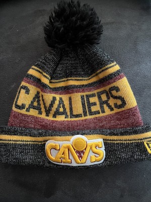Cleveland Cavaliers New Era Black Gray Pom Stocking Cap Knit Gray NBA ...