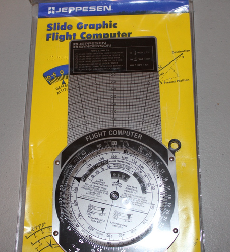 Slide Graphic Flight Computer Jeppesen with Manual Aviation Pilot 1980 ...