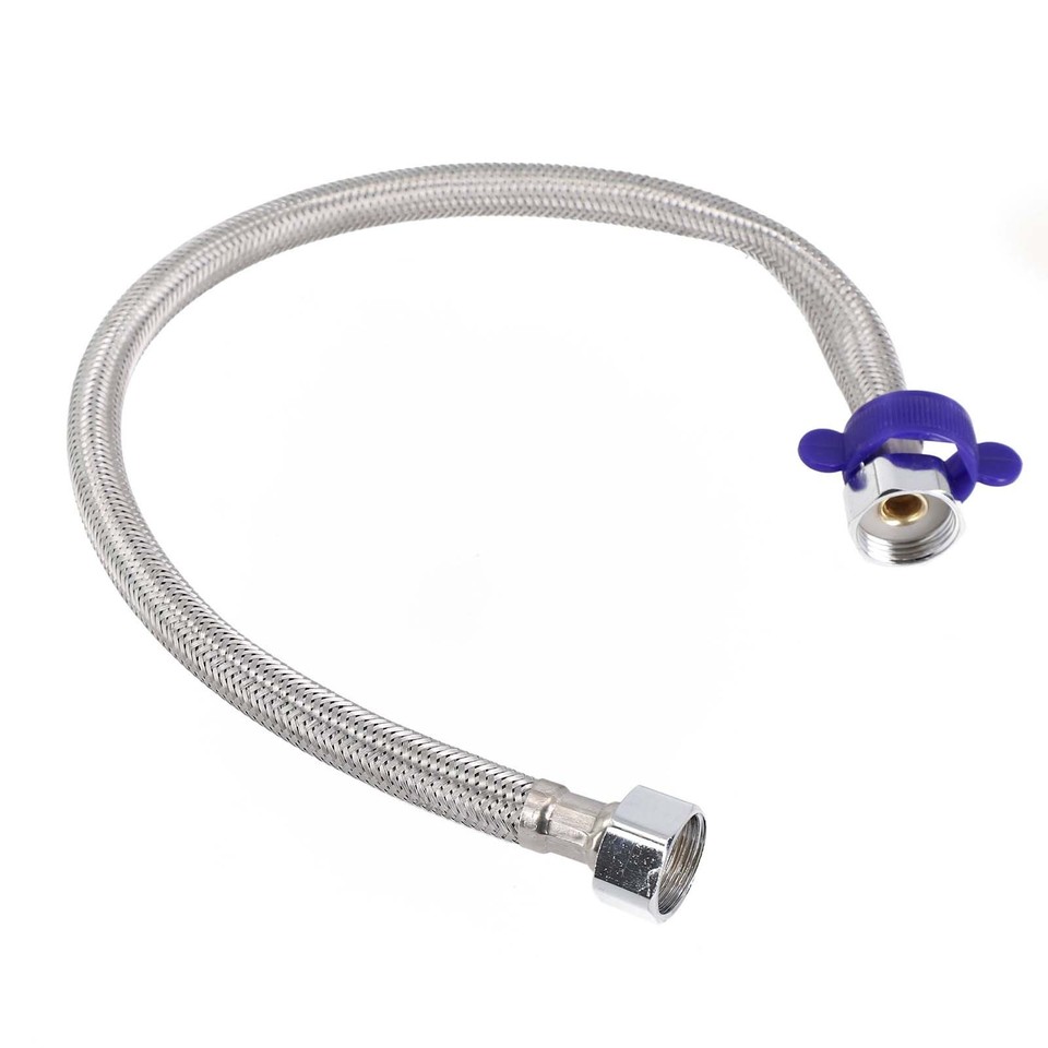 Bathroom For Kitchen Metal Hose Inlet Hose Water Outlet Silver 30/50cm ...