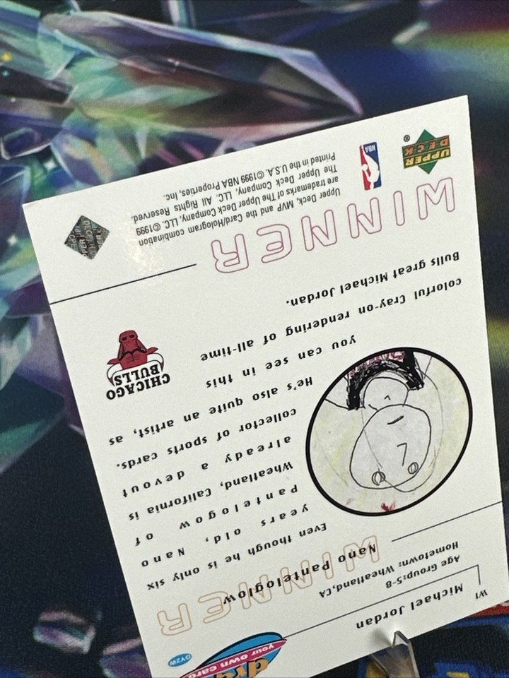 Michael Jordan 1999-00 Upper Deck MVP - Draw Your Own Trading Card ...