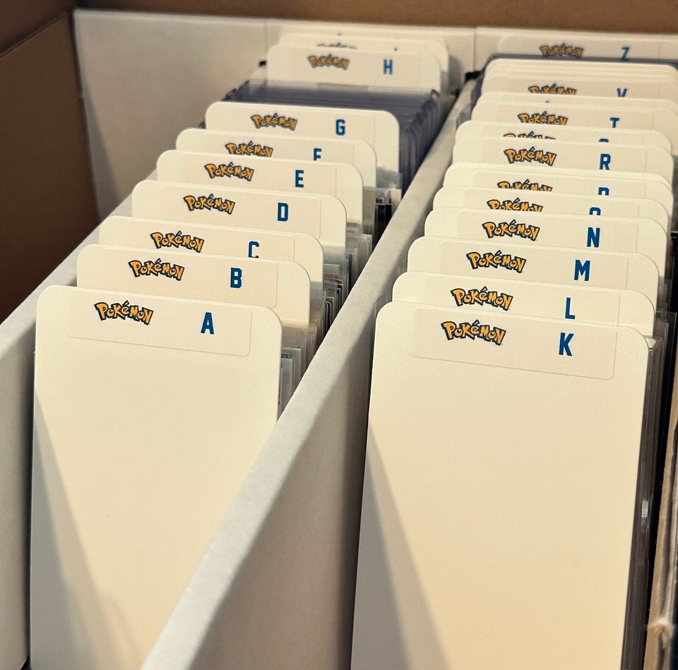 (26) TALL Card Dividers with 26 FREE POKEMON A-Z Labels Set | eBay