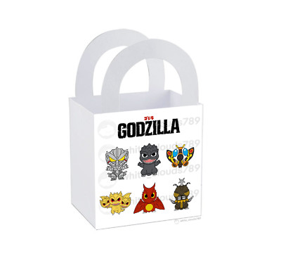 8 Godzilla Treat Box Party Favor Loot Goody Bag Birthday 3" x 3" | eBay
