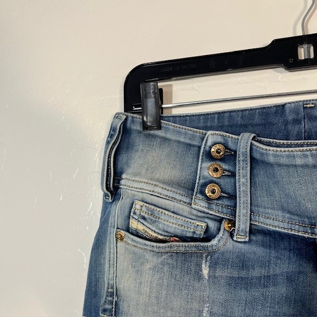 Diesel Jeans Cherock Womens Low Rise Flare Bootcut Denim Blue ...