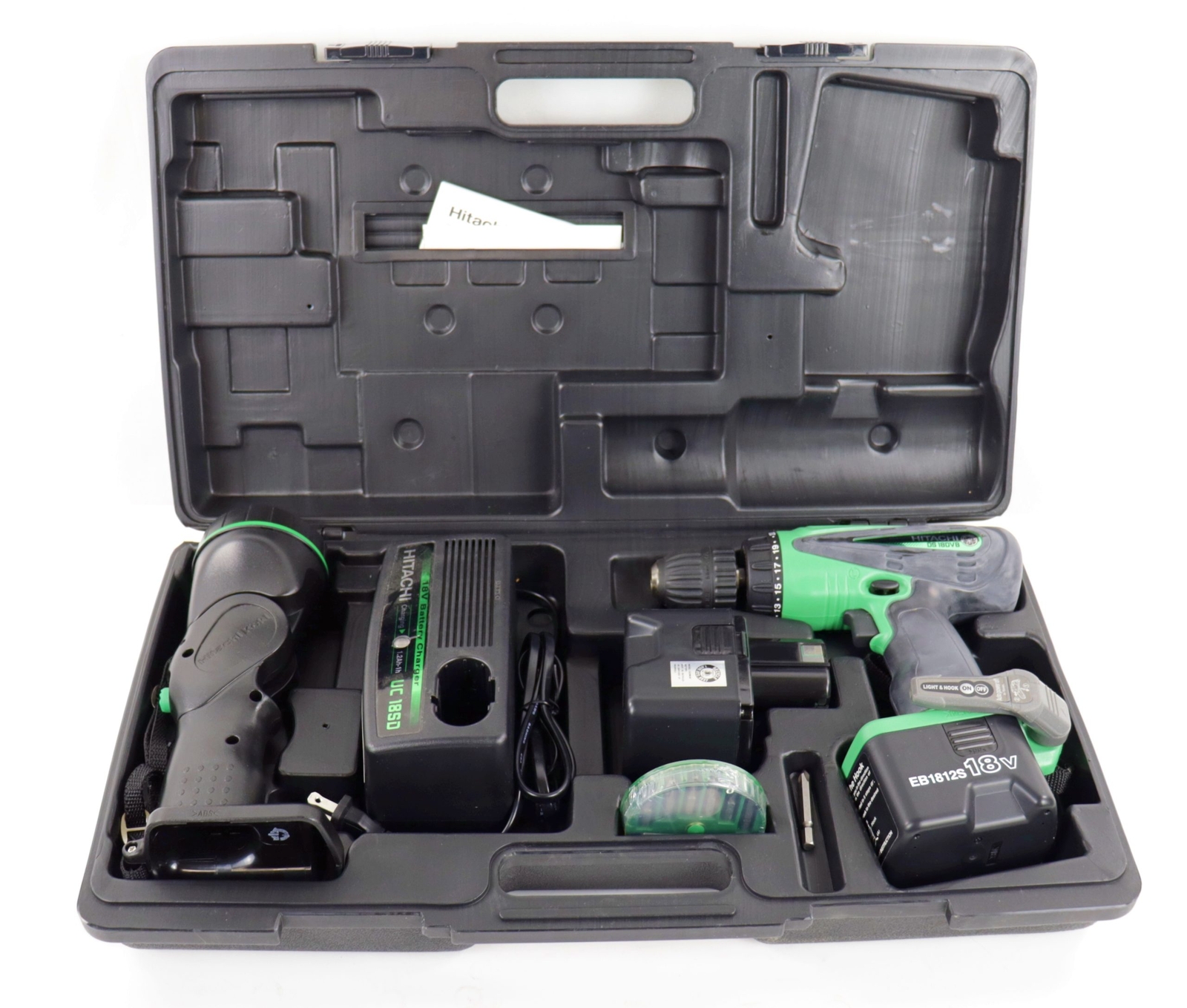 Hitachi DS18DVF3 1/2″ 18V Cordless Drill Flashlight Combo #3 | eBay