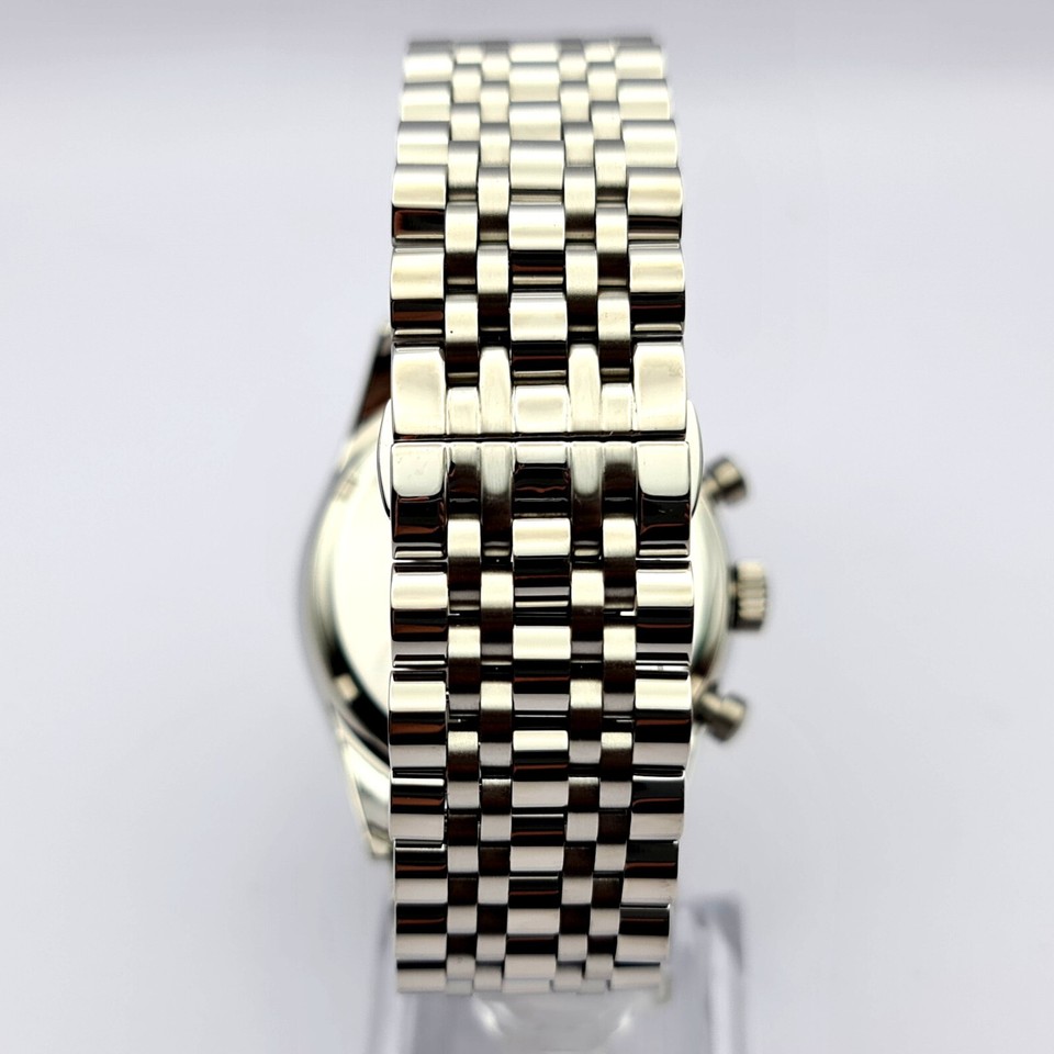 NEW GENUINE EMPORIO ARMANI TAZIO AR5983 BLACK DIAL STAINLESS STEEL MEN ...