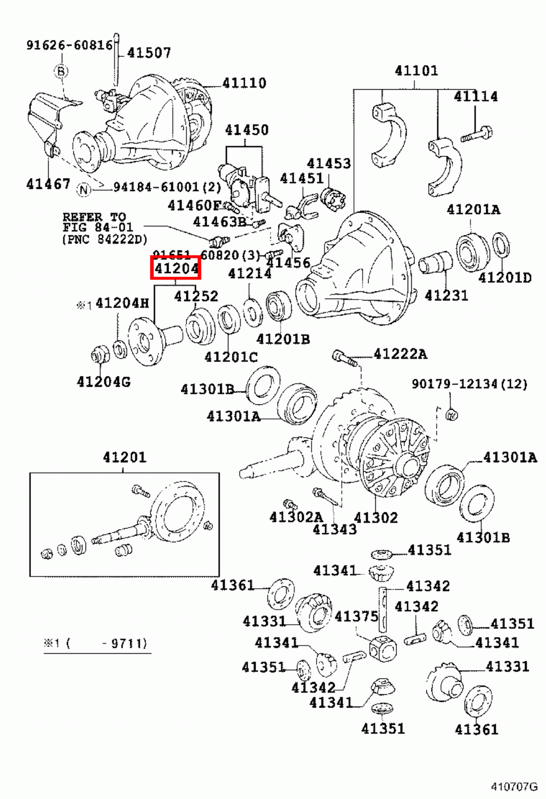 Genuine Toyota LandCruiser UZJ100 HZJ80 HZJ79 Rear Diff Pinion Flange ...