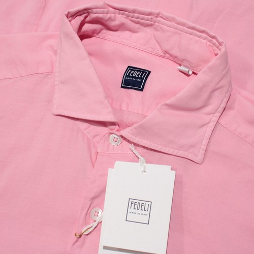 Fedeli NWD Sean Panamino Dusty Dress Shirt Size 42 16.5 in Pink | eBay