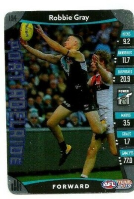 2019 TEAMCOACH SILVER PORT ADELAIDE ROBBIE GRAY # 194 CARD | eBay Australia