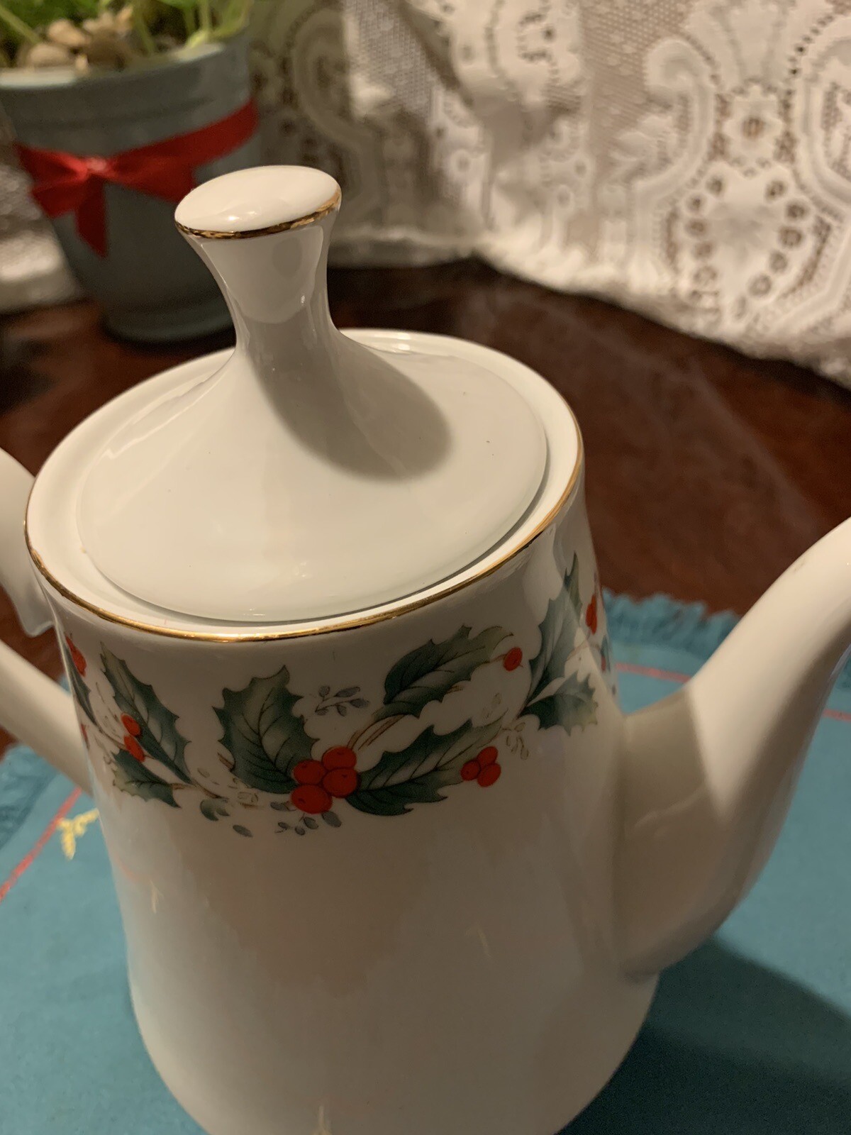 💥 Vintage 1980s China Pearl Fine China, Noel Pattern, Coffee/ Tea Pot ...