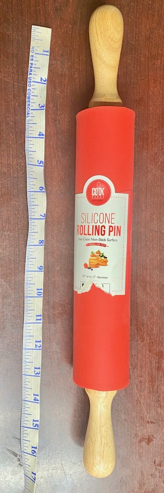 New ~ Cook Works Silicone Rolling Pin Easy Clean Non-stick Surface | eBay