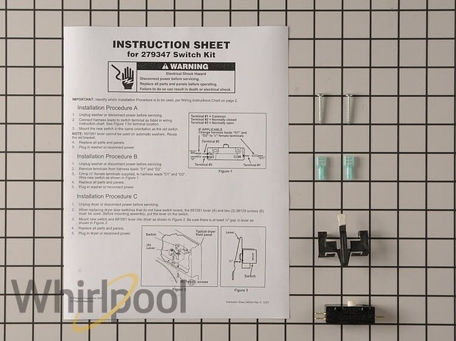 Whirlpool W10820036 Washer Lid Switch 279347 Genuine OEM for sale ...