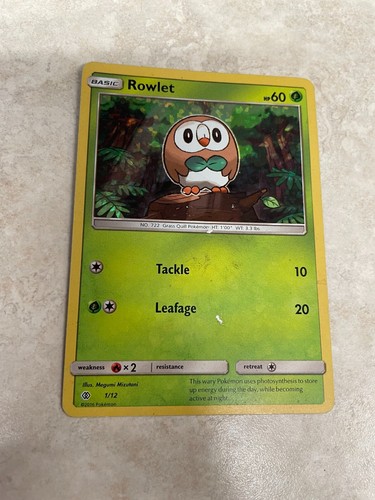 Rowlet Holo 1/12 - McDonalds Promo 2016 - Pokemon Card - HP | eBay
