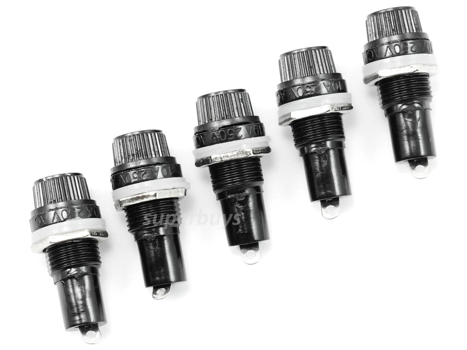 5pcs 12mm Thread Fuse Holder Socket Mount Welding Panel For Fuses 20mm ...