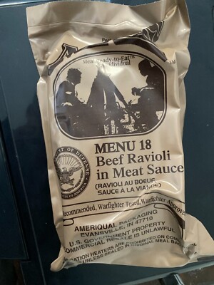 MRE Menu #18 Beef Ravioli in Meat Sauce - EXP JAN 2025 | eBay